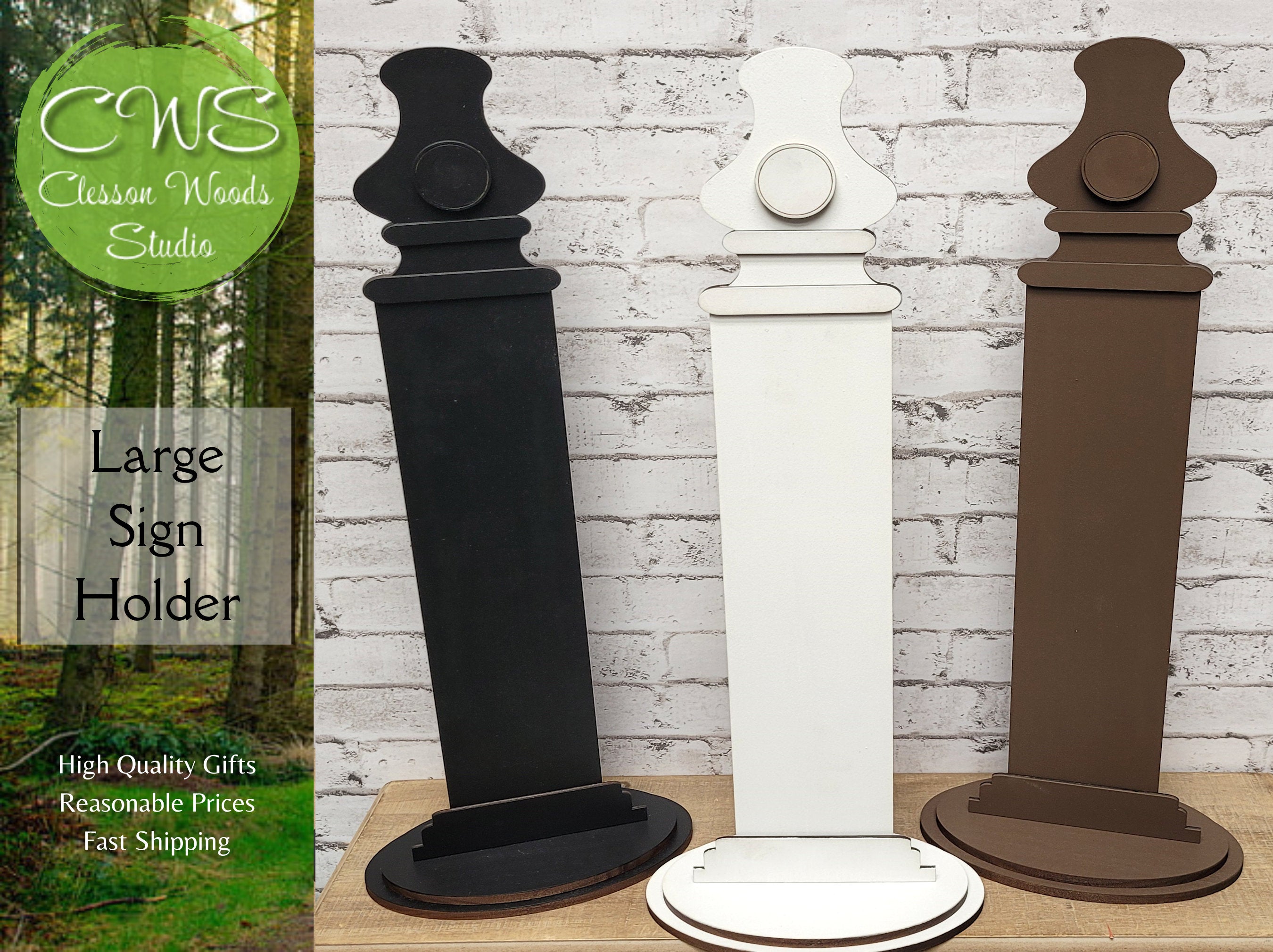 Large Post Sign Holder – Clesson Woods Studio
